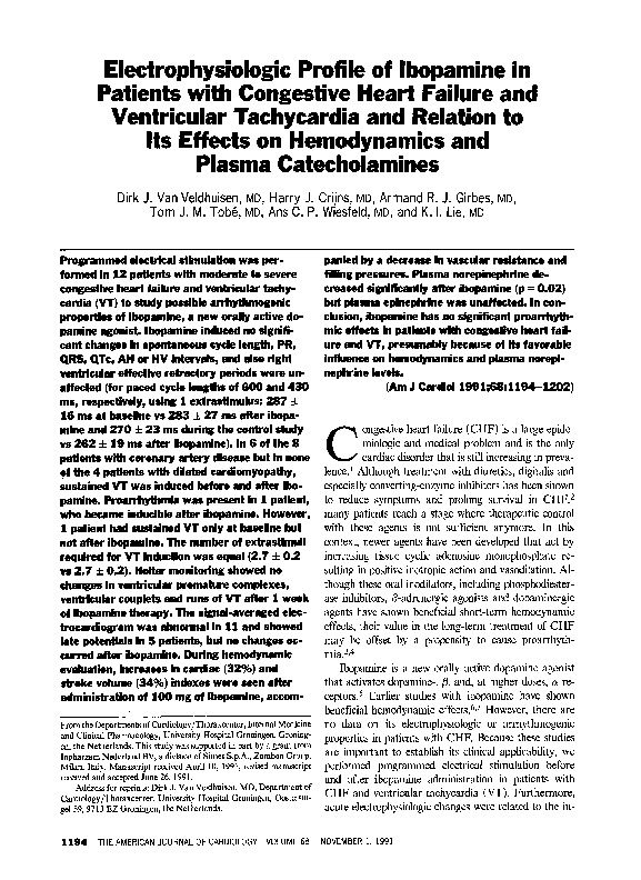 (PDF) Electrophysiologic profile of ibopamine in patients with ...