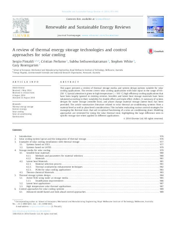 (PDF) A review of thermal energy storage technologies and control ...