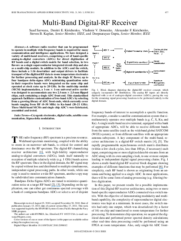 (PDF) MultiBand Digital-RF Receiver