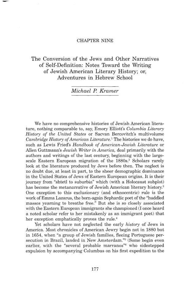 (PDF) The Conversion of the Jews and Other Narratives of Self ...