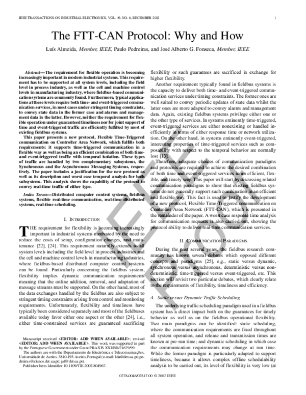 (PDF) The FTT-CAN protocol: why and how