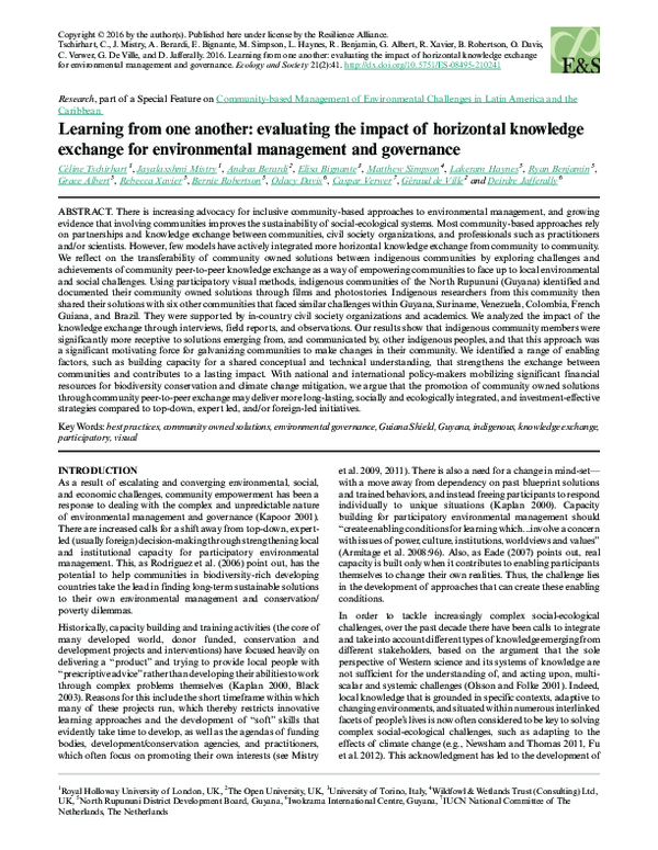 (PDF) Learning from one another: evaluating the impact of horizontal ...