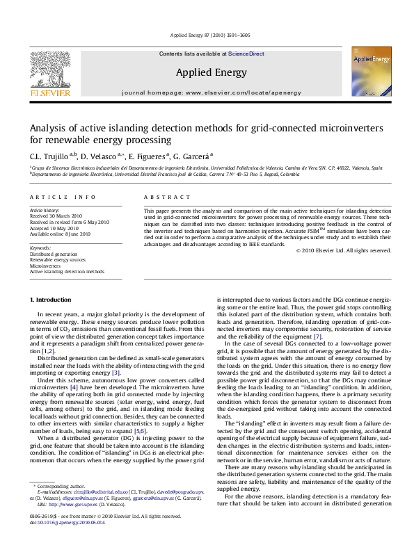 Pdf Analysis Of Active Islanding Detection Methods For Grid Connected