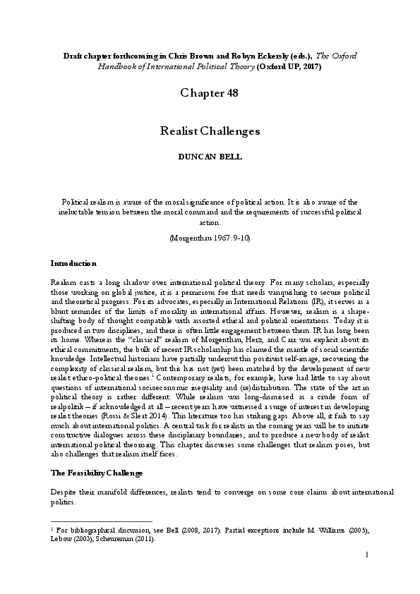 (PDF) Realist Challenges