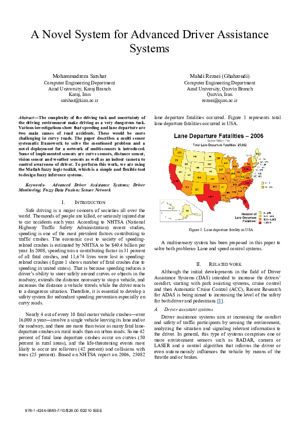 (PDF) A novel system for Advanced Driver Assistance Systems