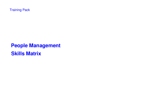 (PDF) People Management Skills Matrix