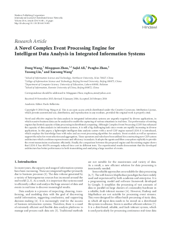(PDF) A Novel Complex Event Processing Engine for Intelligent Data ...