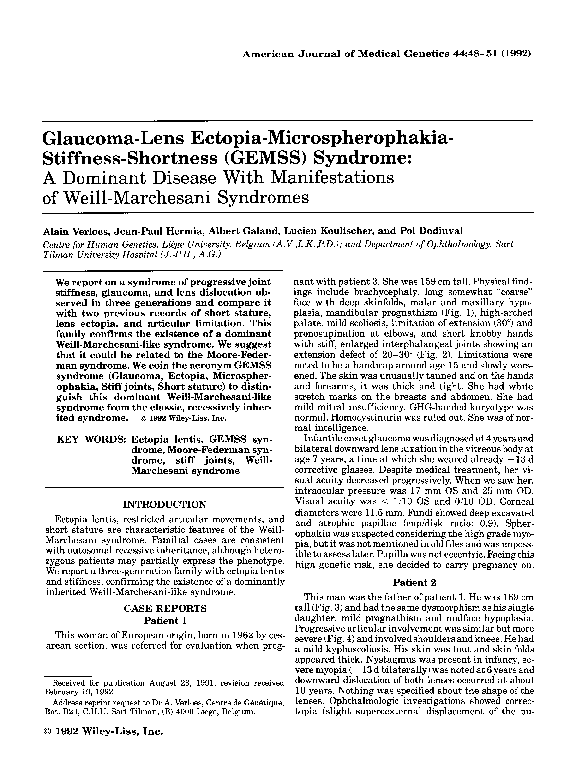 (PDF) Glaucoma-lens ectopia-microspherophakia-stiffness-shortness ...