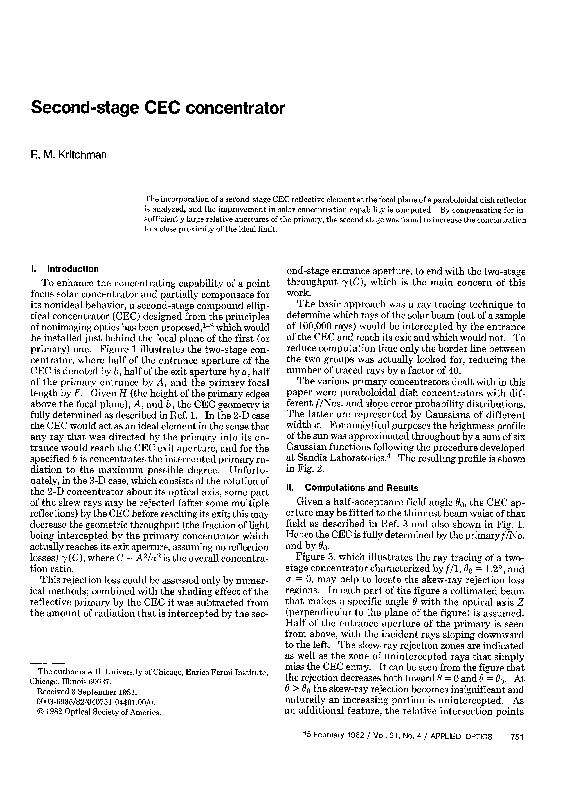 (PDF) Second-stage CEC concentrator