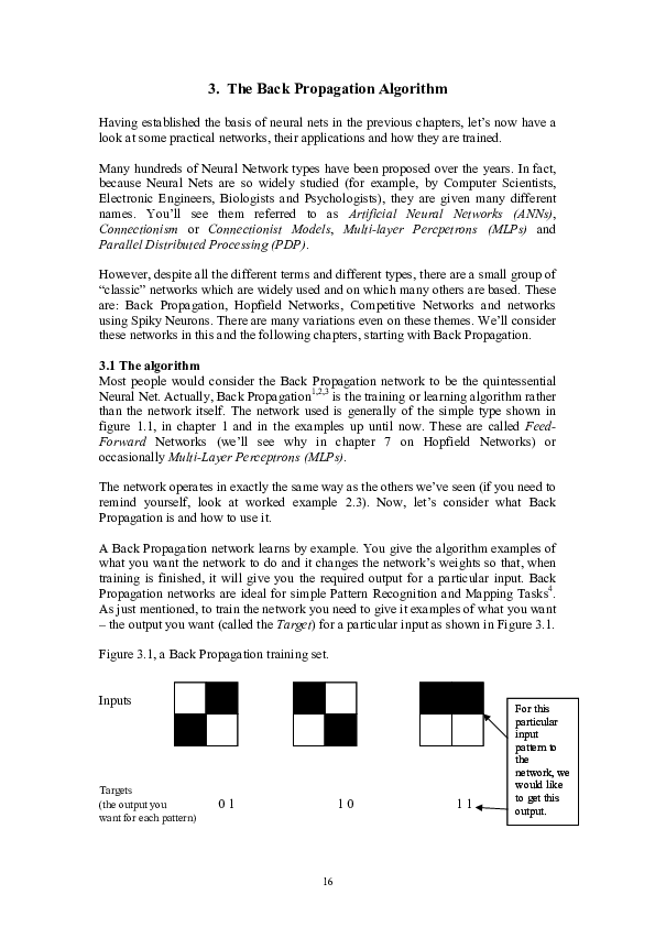 (PDF) 3. The Back Propagation Algorithm