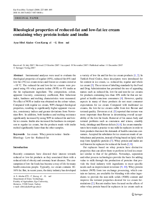 (PDF) Rheological properties of reduced-fat and low-fat ice cream ...