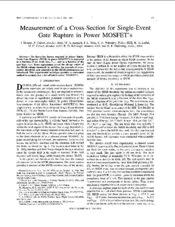(PDF) Measurement of a cross-section for single-event gate rupture in ...