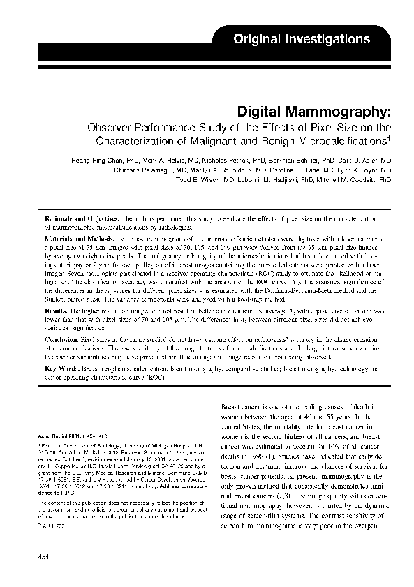 (PDF) Digital Mammography