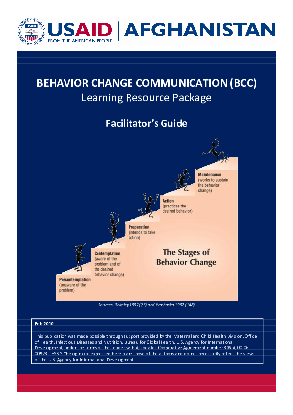 (PDF) BEHAVIOR CHANGE COMMUNICATION (BCC) Learning Resource Package ...