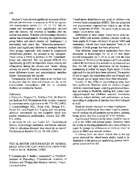 (PDF) Visual-motor disturbances in minimal Brain Dysfunction (MBD ...
