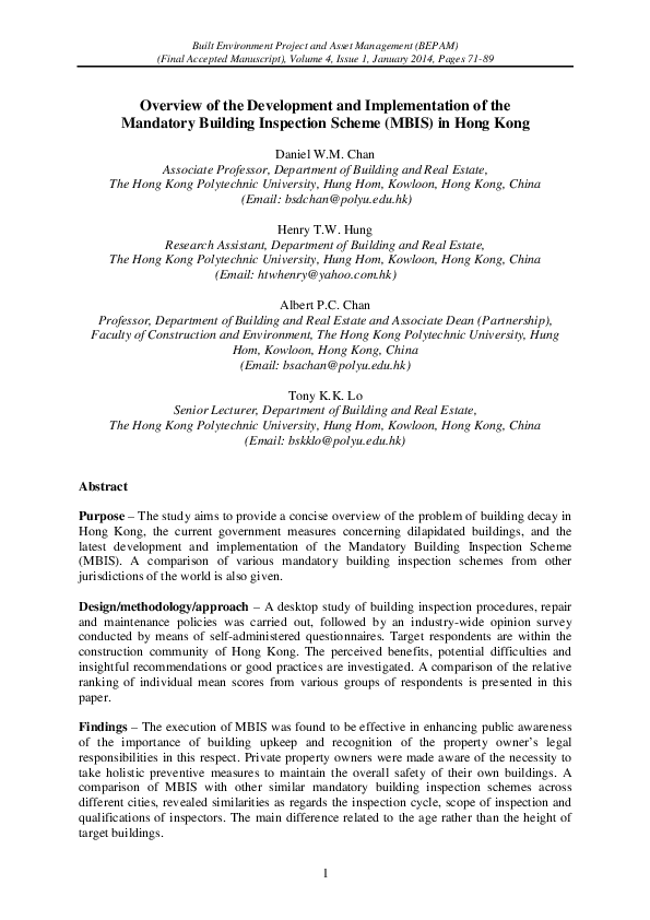 (PDF) Overview of the development and implementation of the mandatory ...