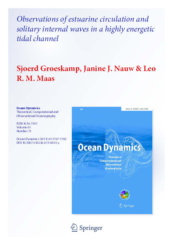 (PDF) Measurements of shoaling internal waves and turbulence in an ...