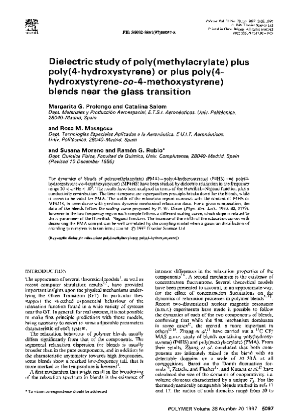 (PDF) Dielectric study of poly(methylacrylate) plus poly(4 ...