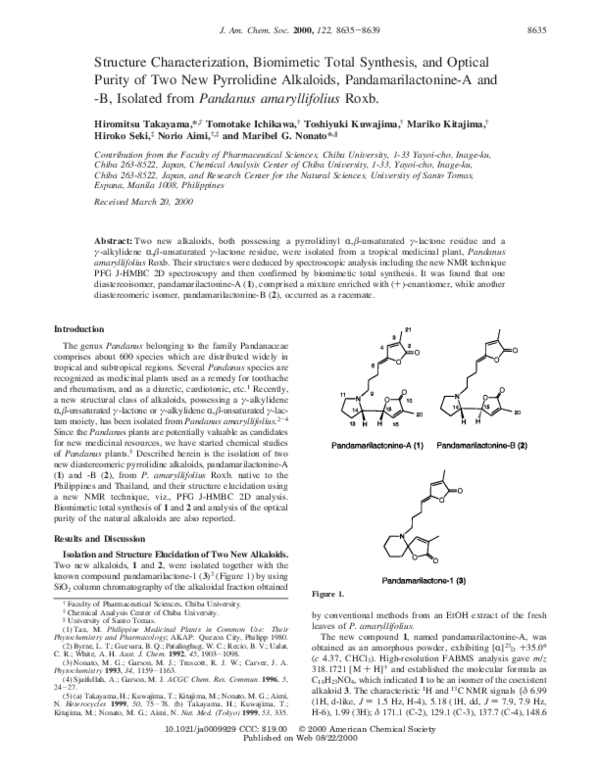 (PDF) Structure Characterization, Biomimetic Total Synthesis, and ...