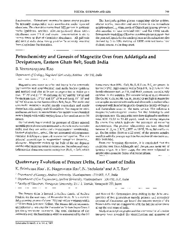 (PDF) Quaternary Evolution of Penner Delta, East Coast of India