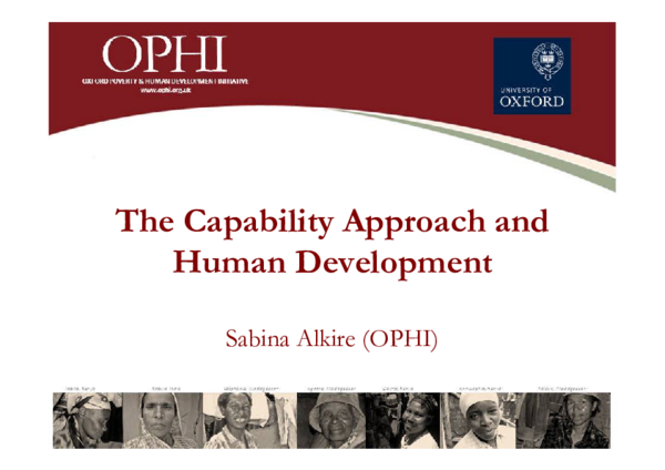 (PDF) The Capability Approach and The Capability Approach and Human ...