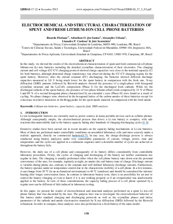 (PDF) Electrochemical and structural characterization of copper ...