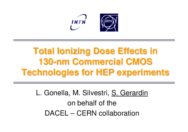 (PDF) Total Ionizing Dose effects in 130-nm commercial CMOS ...