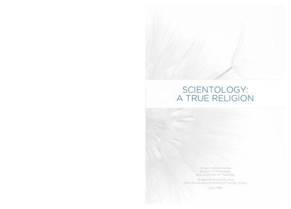 (PDF) Scientology: A True Religion by Prof Urbano Alonso Galan