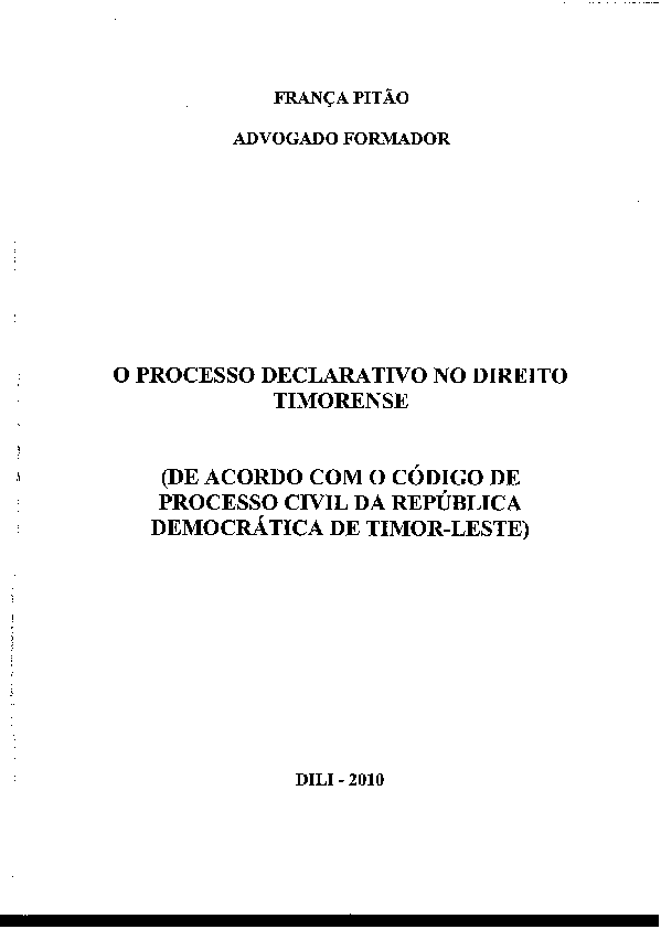 (PDF) Processo Declarativo CPC-TL