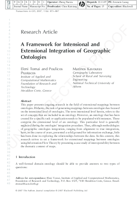 (PDF) A Framework for Intensional and Extensional Integration of