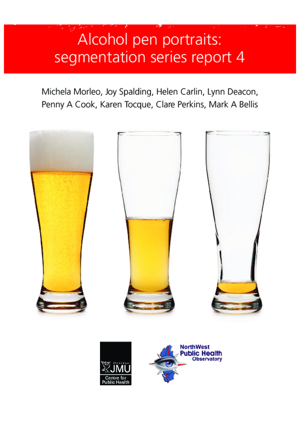 (PDF) Alcohol pen portraits: segmentation series report 4