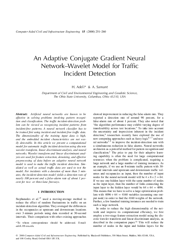 (PDF) An Adaptive Conjugate Gradient Neural Network-Wavelet Model for ...