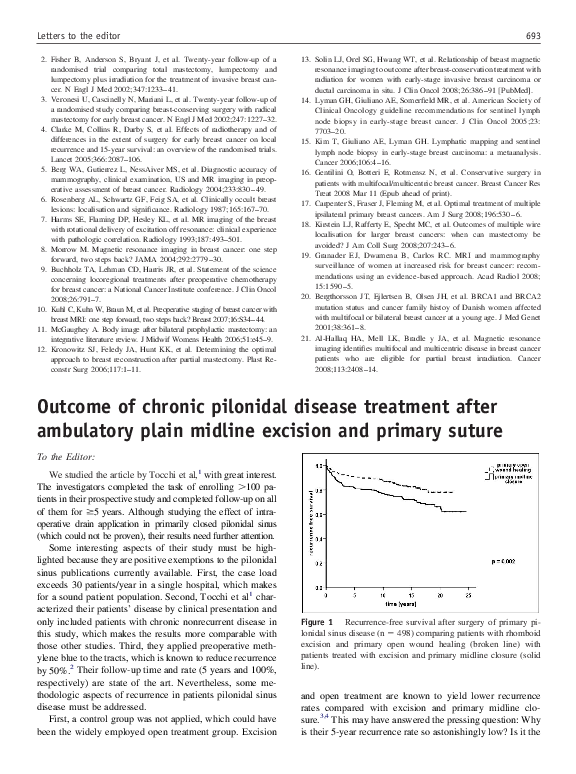 (PDF) Outcome of chronic pilonidal disease treatment after ambulatory ...