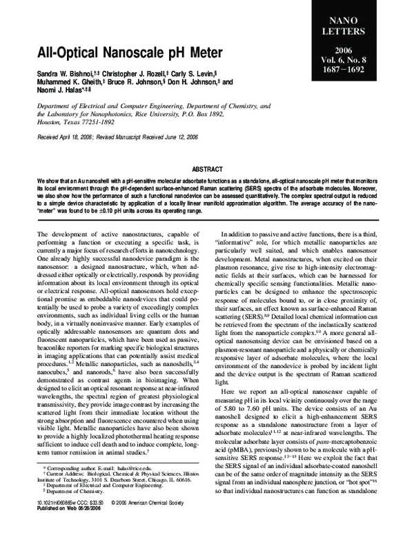(PDF) All-Optical Nanoscale pH Meter