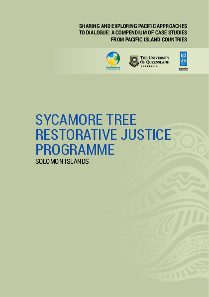 (PDF) Sycamore Tree Restorative Justice Programme Solomon Islands