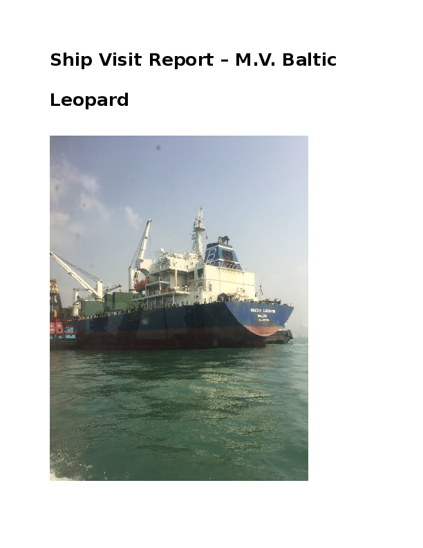 (DOC) Ship Visit Report