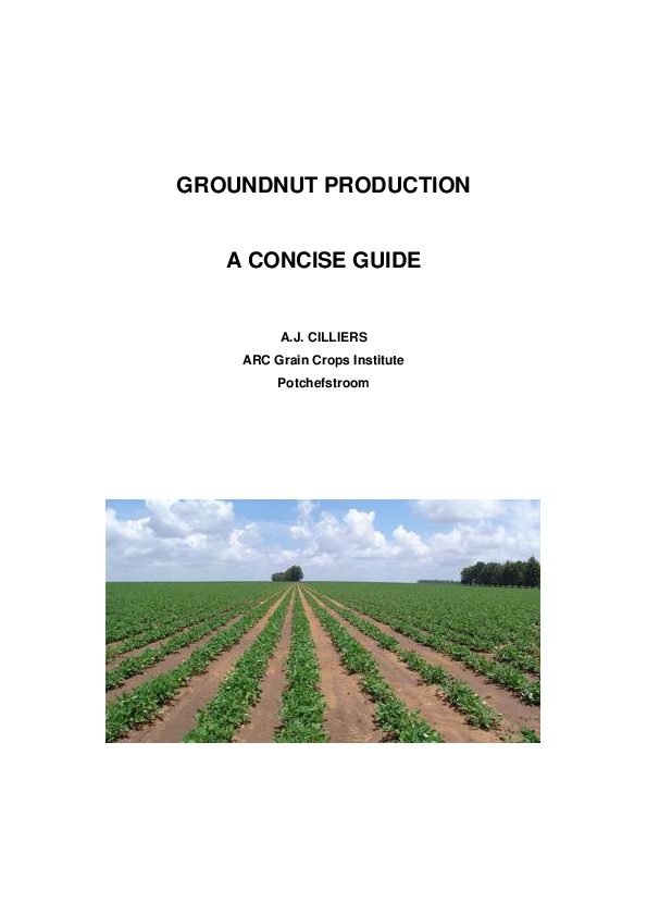 (PDF) GROUNDNUT PRODUCTION A CONCISE GUIDE