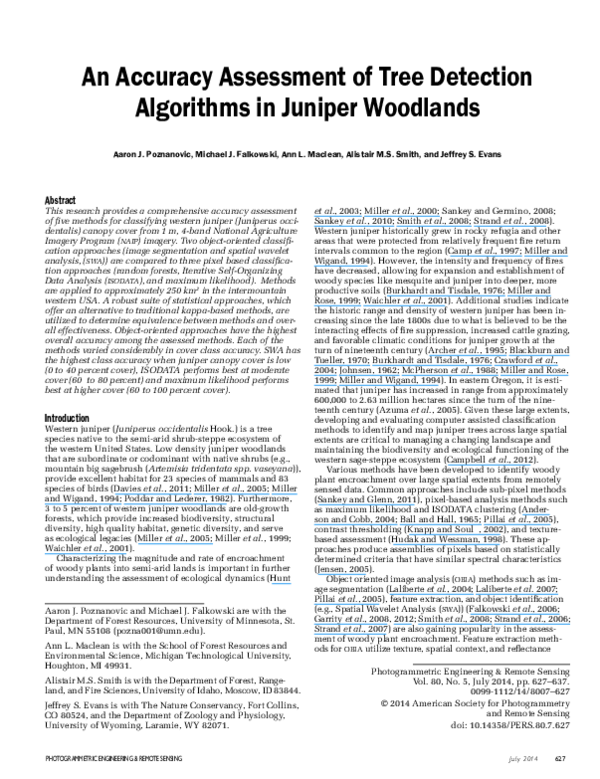 (PDF) An Accuracy Assessment of Tree Detection Algorithms in Juniper ...