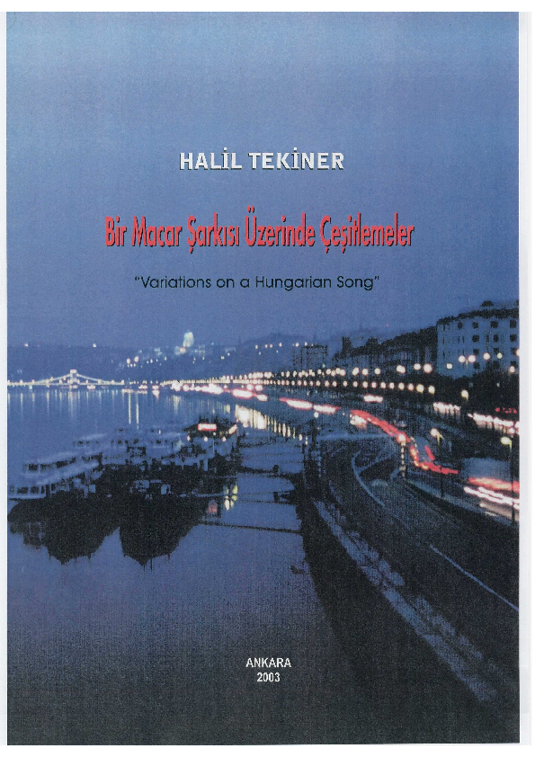 (PDF) Tekiner, Halil. Bir Macar Şarkısı Üzerine Çeşitlemeler ...