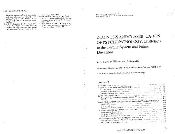 (PDF) Diagnosis and Classification of Psychopathology: Challenges to ...