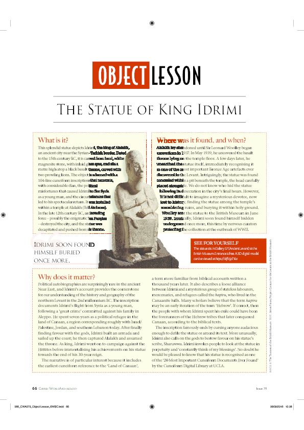 (PDF) Object Lesson: Idrimi