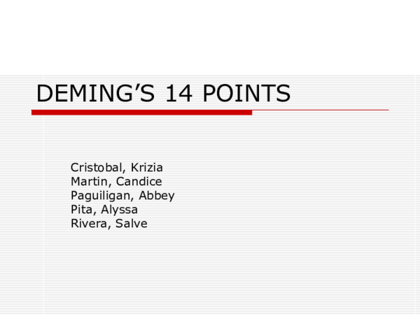(PPT) Points of Deming