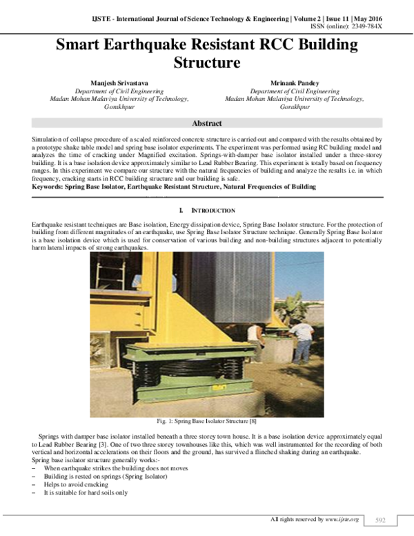 (PDF) Smart Earthquake Resistant RCC Building Structure