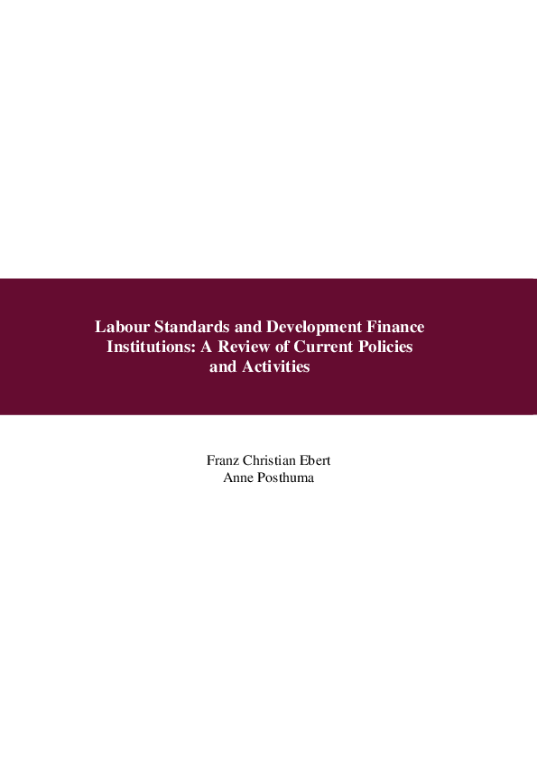 (PDF) Labour Standards and Development Finance Institutions: A Review ...