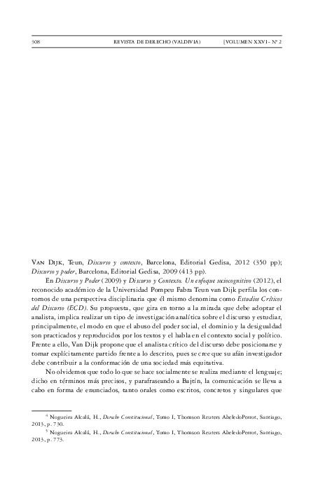 (PDF) Discurso y contexto; Discurso y poder. (T. Van Dijk)