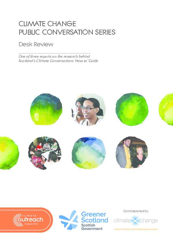 (PDF) CLIMATE CHANGE PUBLIC CONVERSATION SERIES. Desk Review