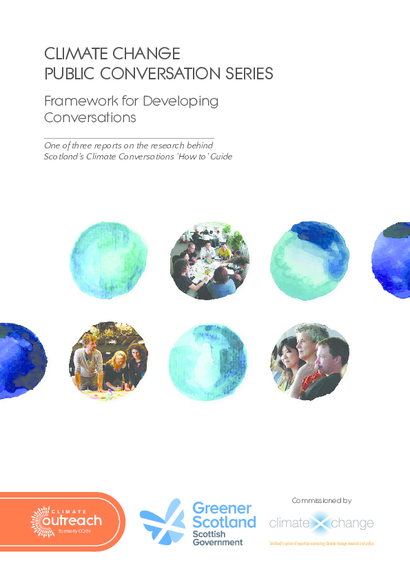 (PDF) CLIMATE CHANGE PUBLIC CONVERSATION SERIES. Framework for ...