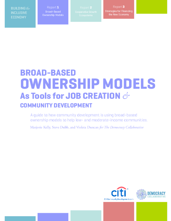(PDF) BROAD-BASED OWNERSHIP MODELS As Tools for JOB CREATION ...