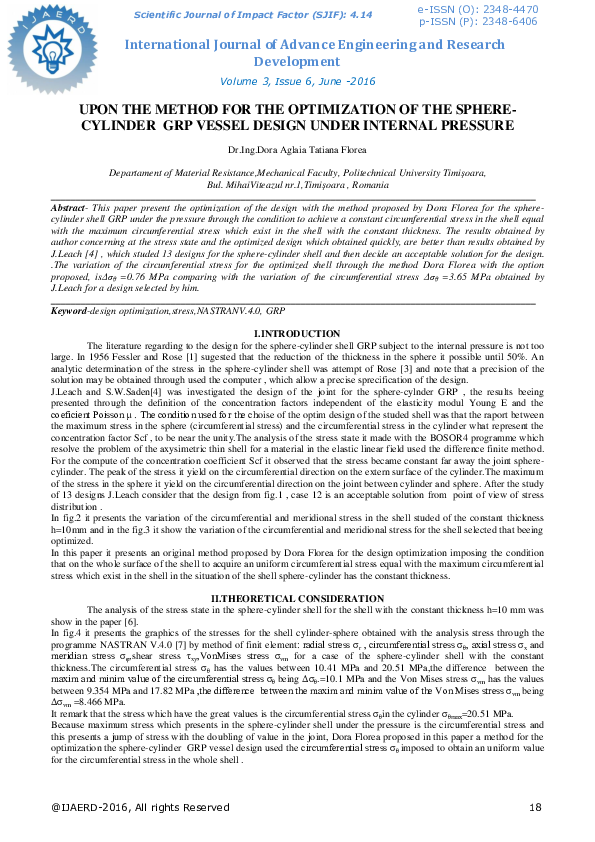 (PDF) UPON THE METHOD FOR THE OPTIMIZATION OF THE SPHERE- CYLINDER GRP ...