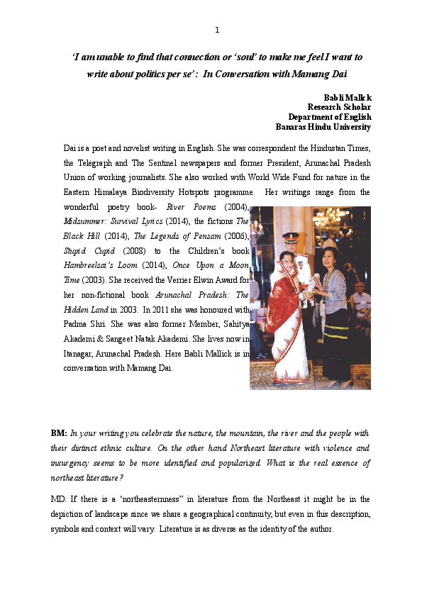 (DOC) An interview with Mamang Dai.docx